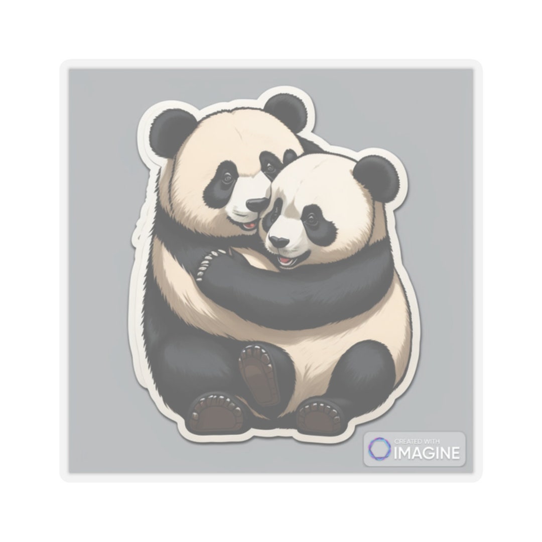 Panda Hugs: A Sticker of a Chubby Panda With Outstretched Arms, Ready ...