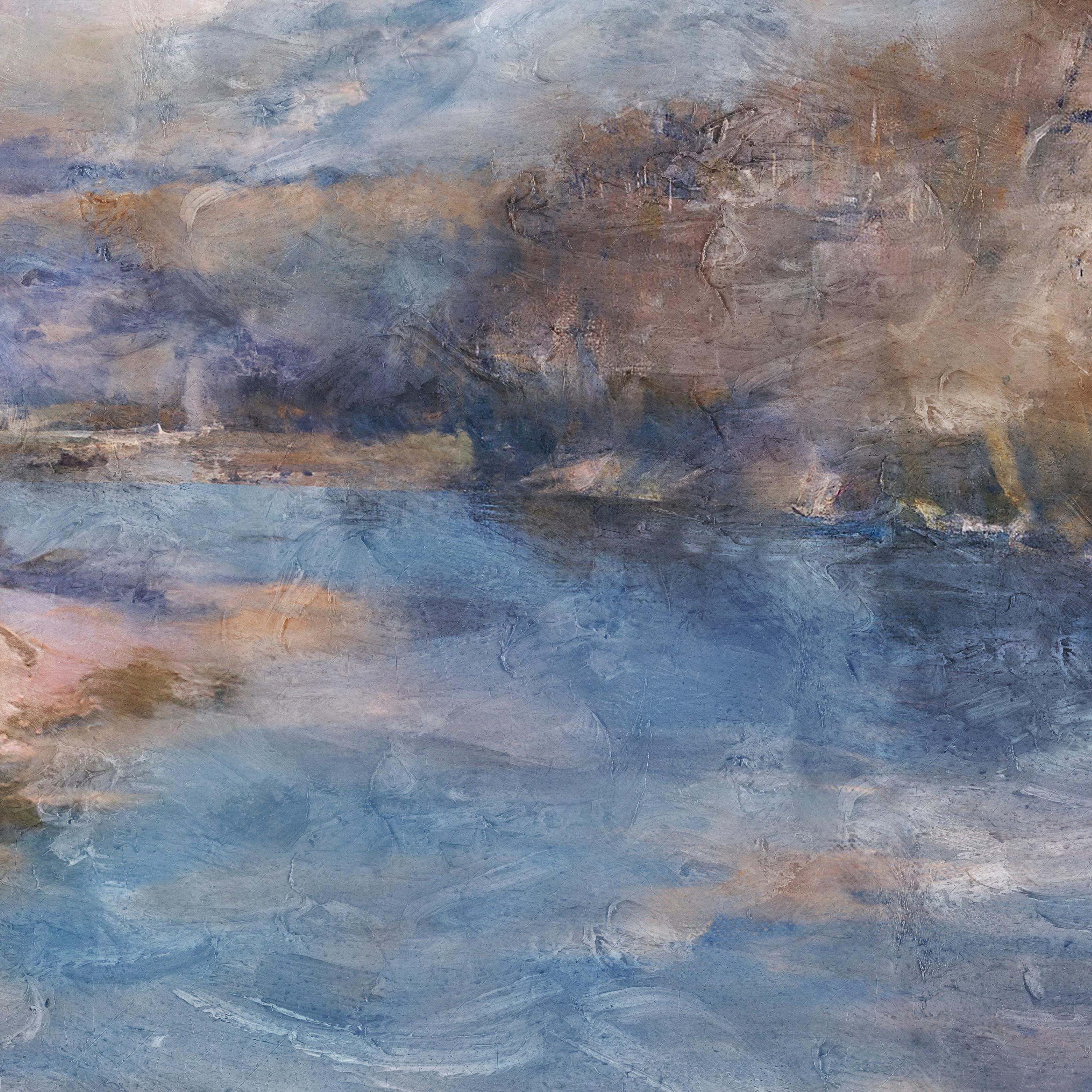 Peaceful River Art Print, Vintage Landscape Painting, Nature Wall Art ...
