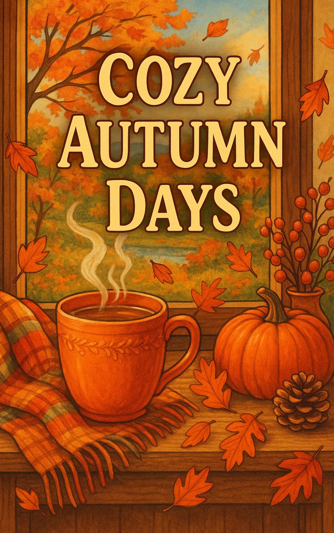 Cozy Autumn Coloring Book: Relaxing Fall Scenes (PDF Printable Pages - Etsy