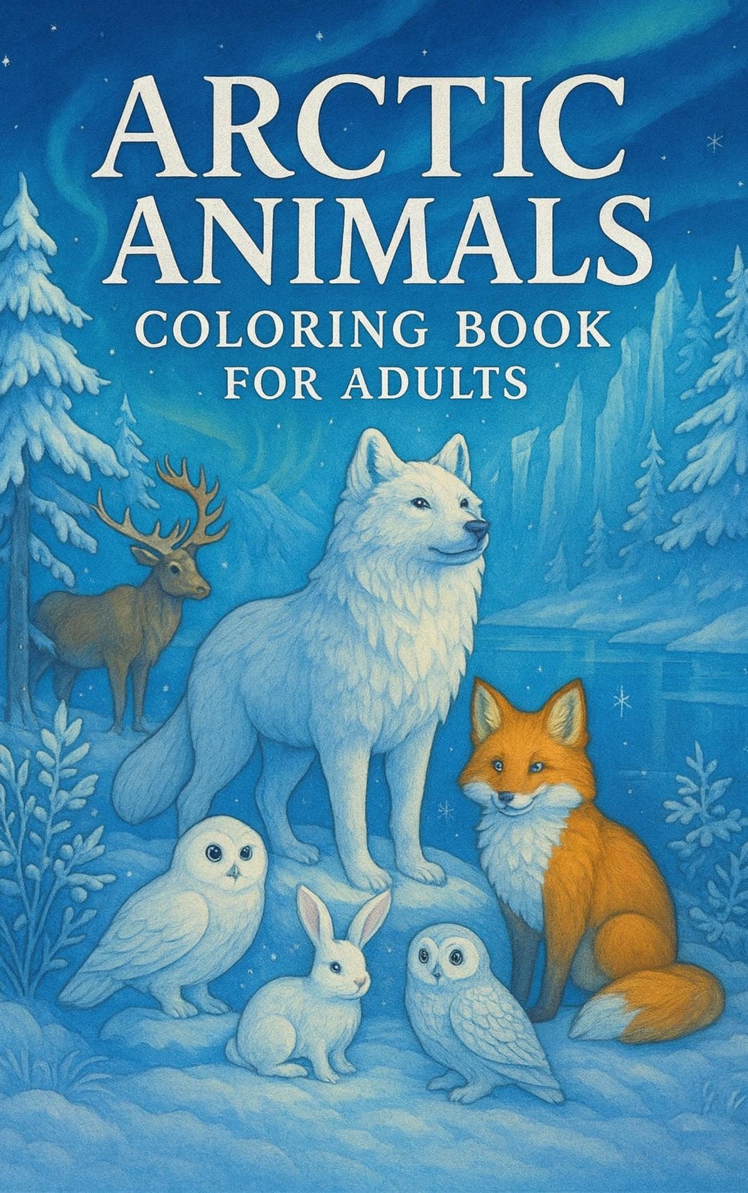 Arctic Animals Coloring Book for Adults - Etsy