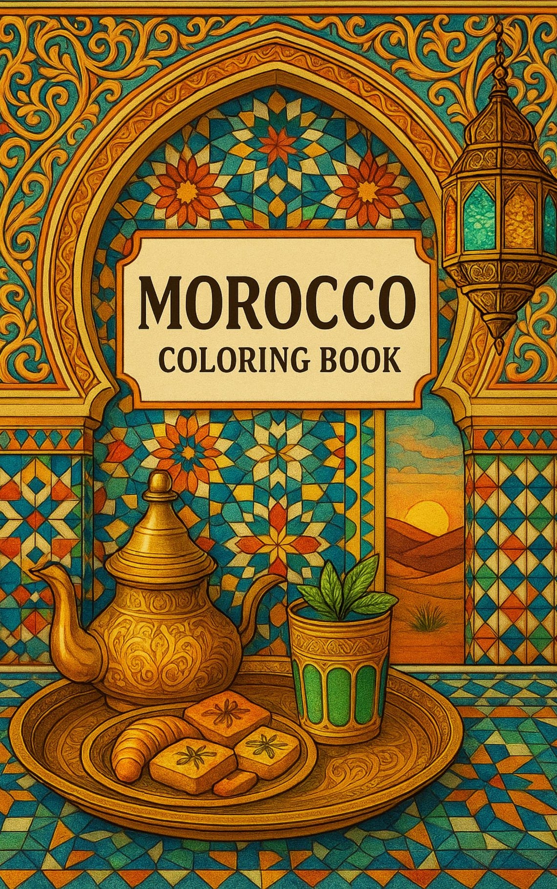 Morocco Coloring Book for Adults: Moroccan Architecture & Culture (PDF ...