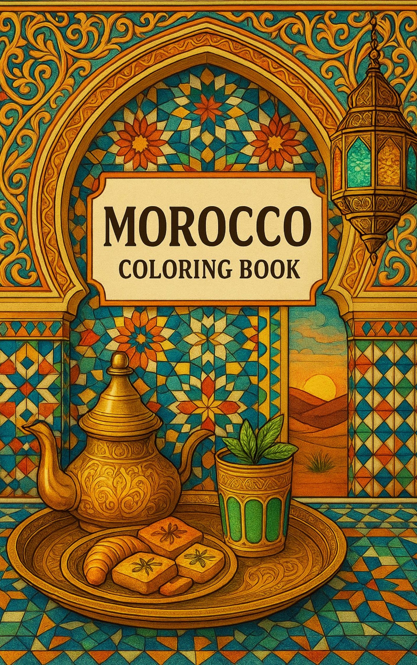 Morocco Coloring Book for Adults: Moroccan Architecture & Culture (PDF ...