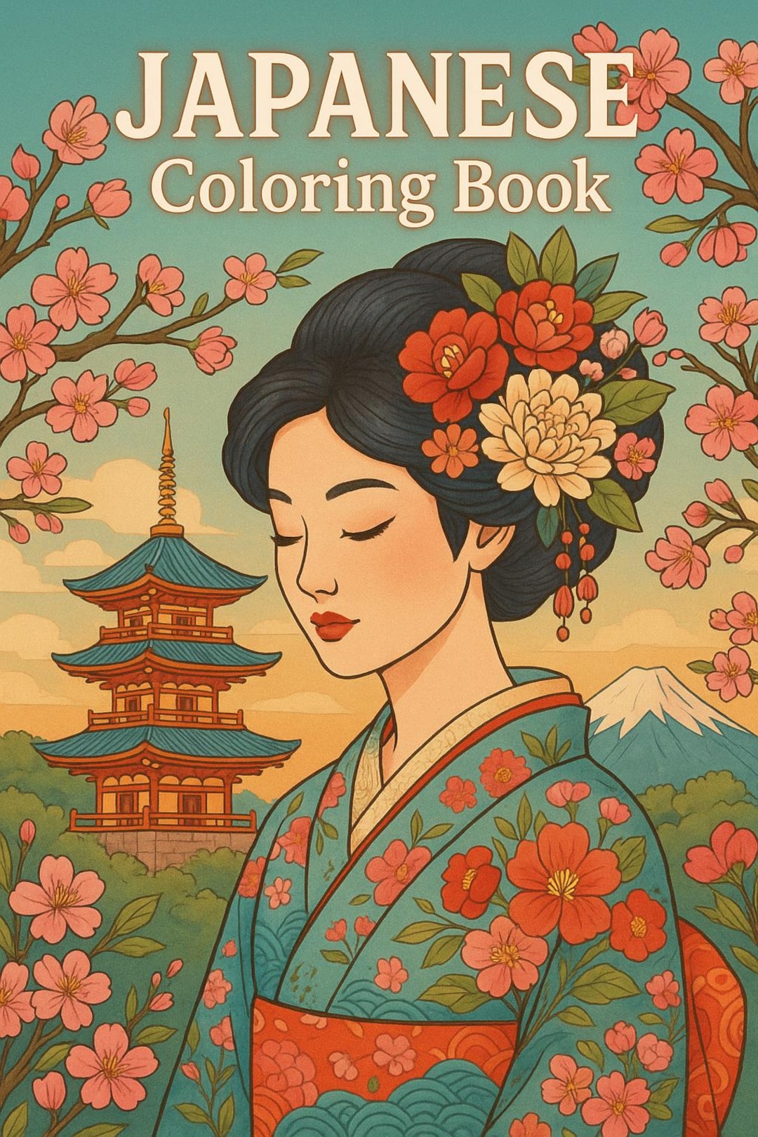 Japanese Coloring Book for Adults – 33 Traditional Japan-inspired Pages ...