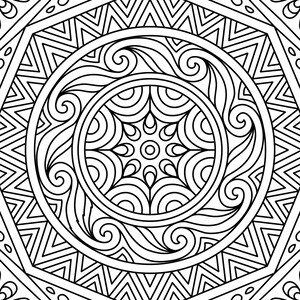 Black and White Mandalas Adult Coloring Book | 34 Pages | Digital ...