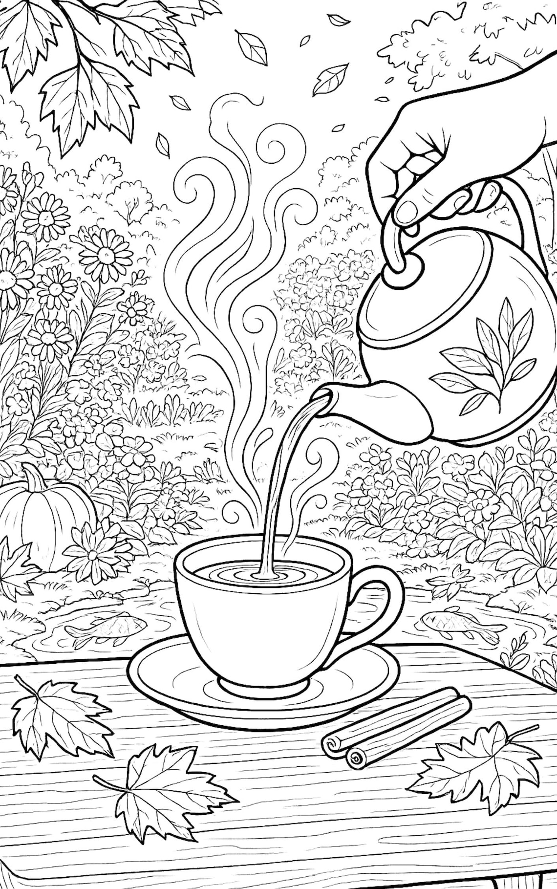 Cozy Autumn Coloring Book: Relaxing Fall Scenes (PDF Printable Pages - Etsy