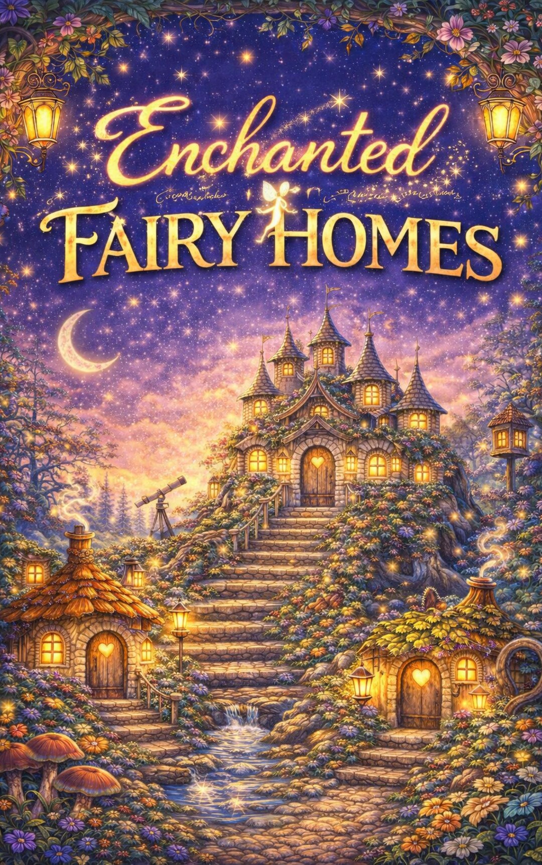 Fairy Homes Coloring Book | Enchanted Fantasy Scenes (PDF) - Etsy