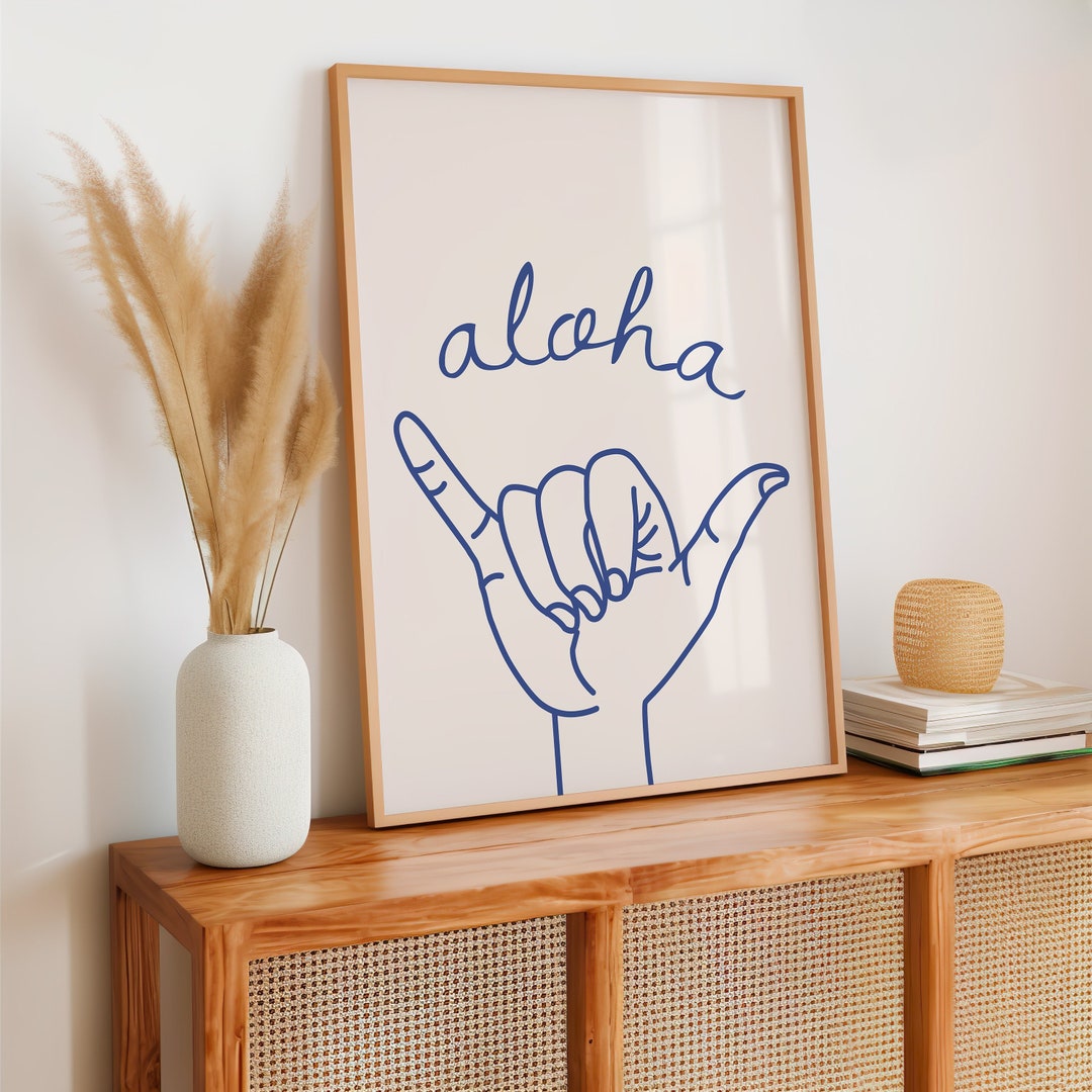 Aloha Wall Art Beachy Art Prints Coastal Cowgirl Wall Art College Dorm ...
