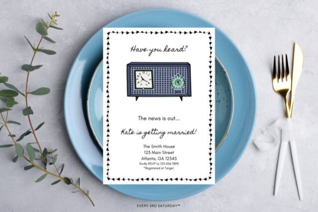 Have You Heard Bridal Shower Retro Radio Bridal Shower Wedding ...