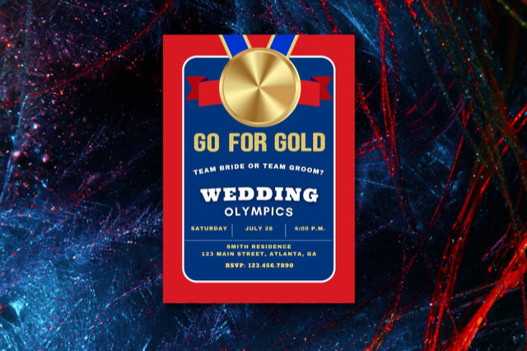 OLYMPICS WEDDING INVITATION Wedding Invitation Template Let the Games ...