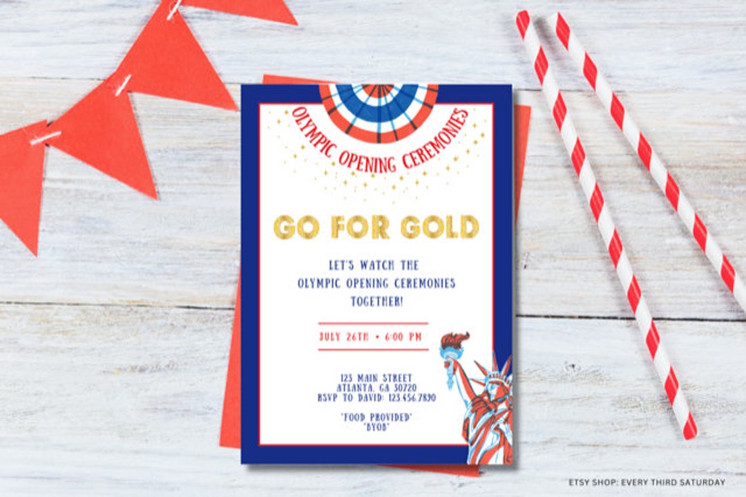 Olympics Viewing Invitation Team USA Olympic Games 2024 Summer Games ...