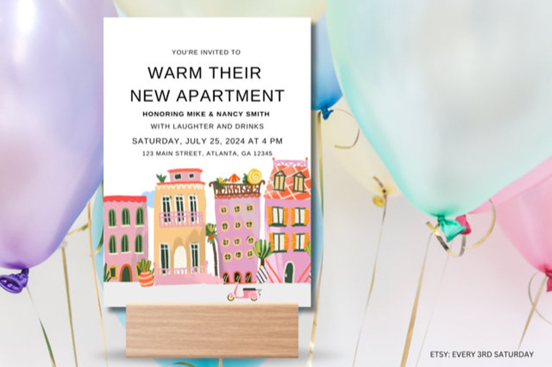 New Apartment Housewarming Party Invitation New Home Welcome Home ...