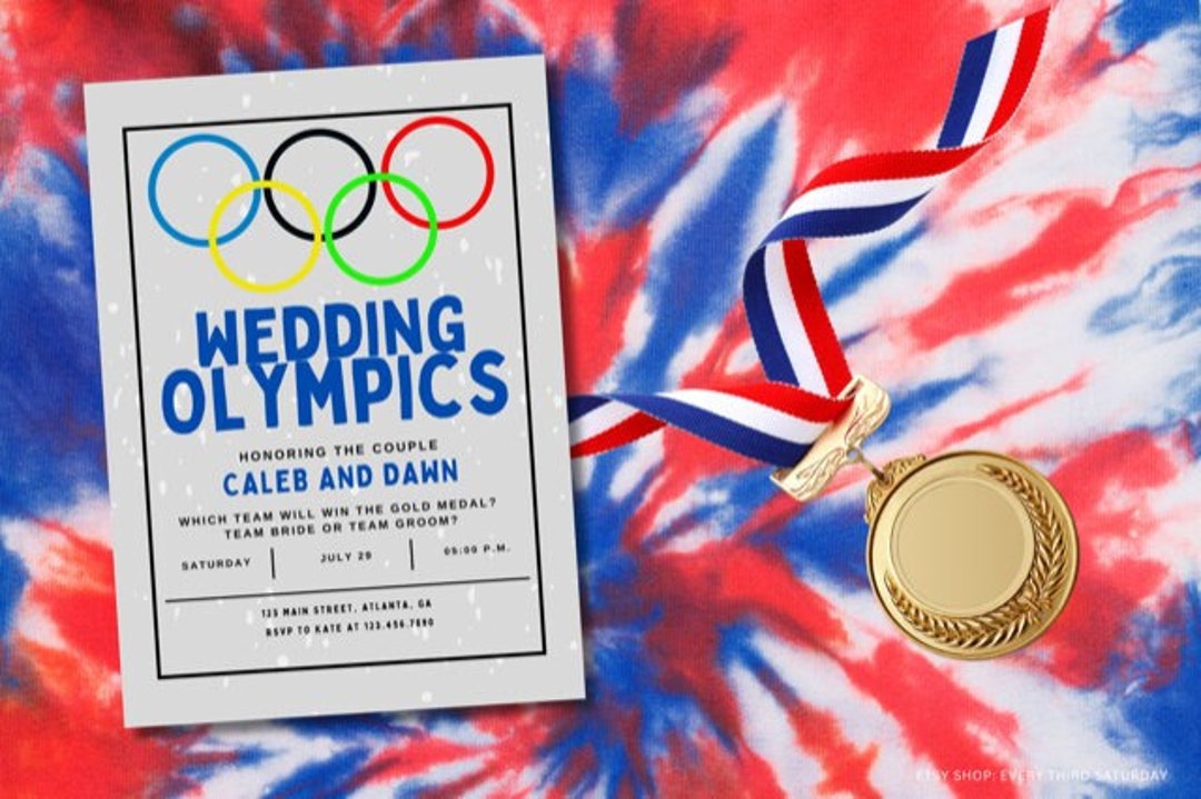 OLYMPICS WEDDING INVITATION Wedding Invitation Template Olympic Rings ...