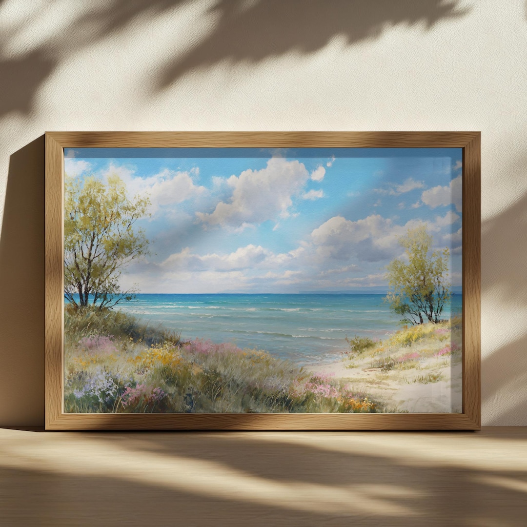 Lake Michigan Painting, Great Lakes of North American Wall Art ...