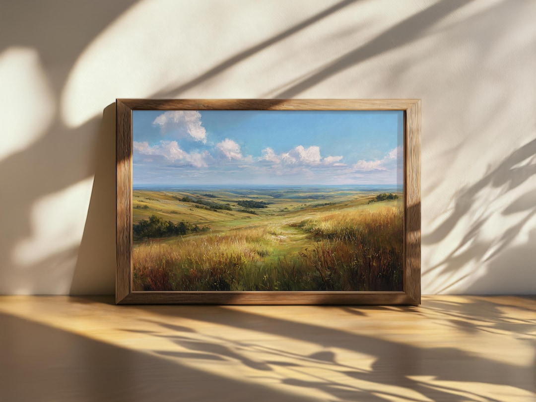 Printable Flint Hills Painting, Tallgrass Prairie National Preserve ...