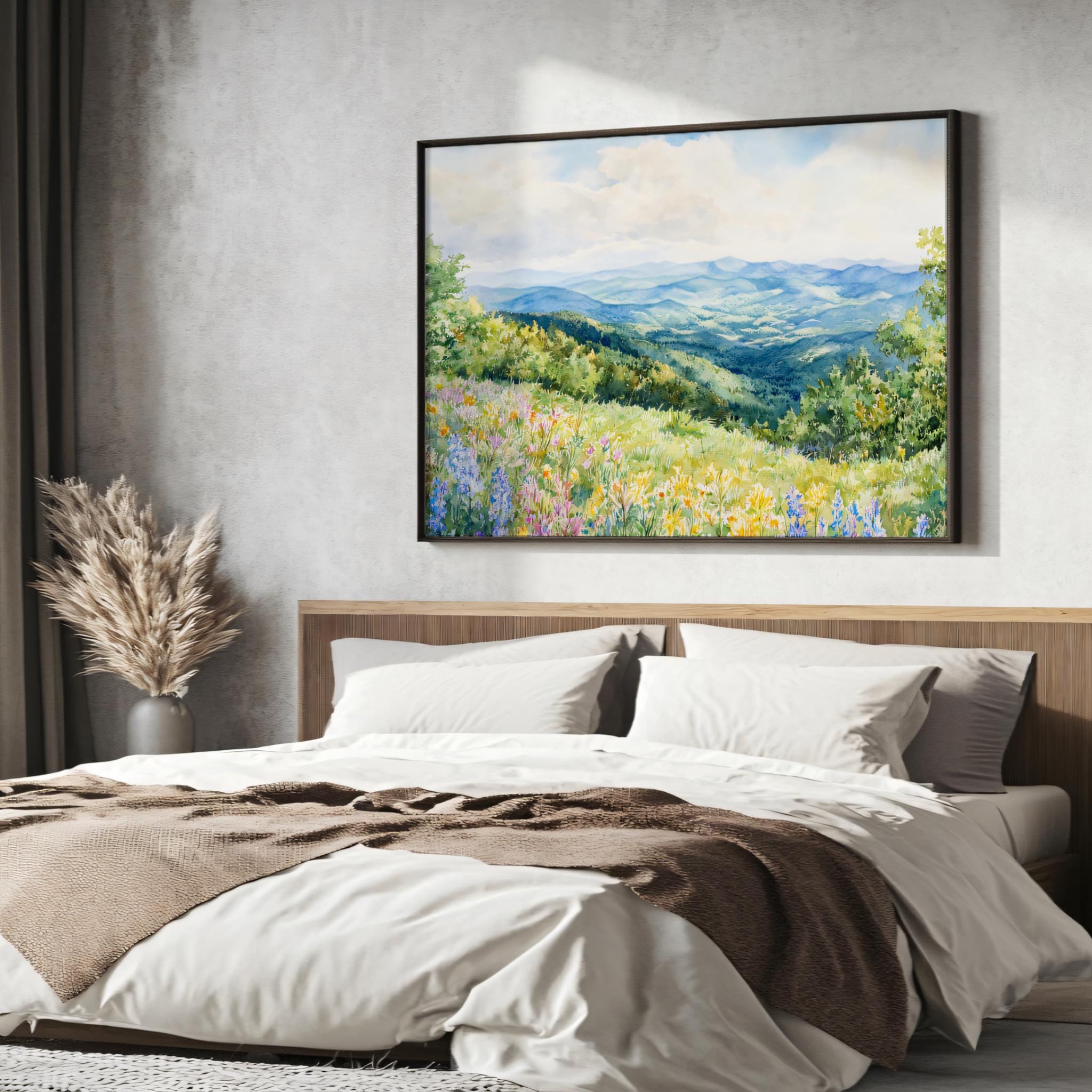 Printable Shenandoah National Park Painting, Blue Ridge Mountains Wall ...