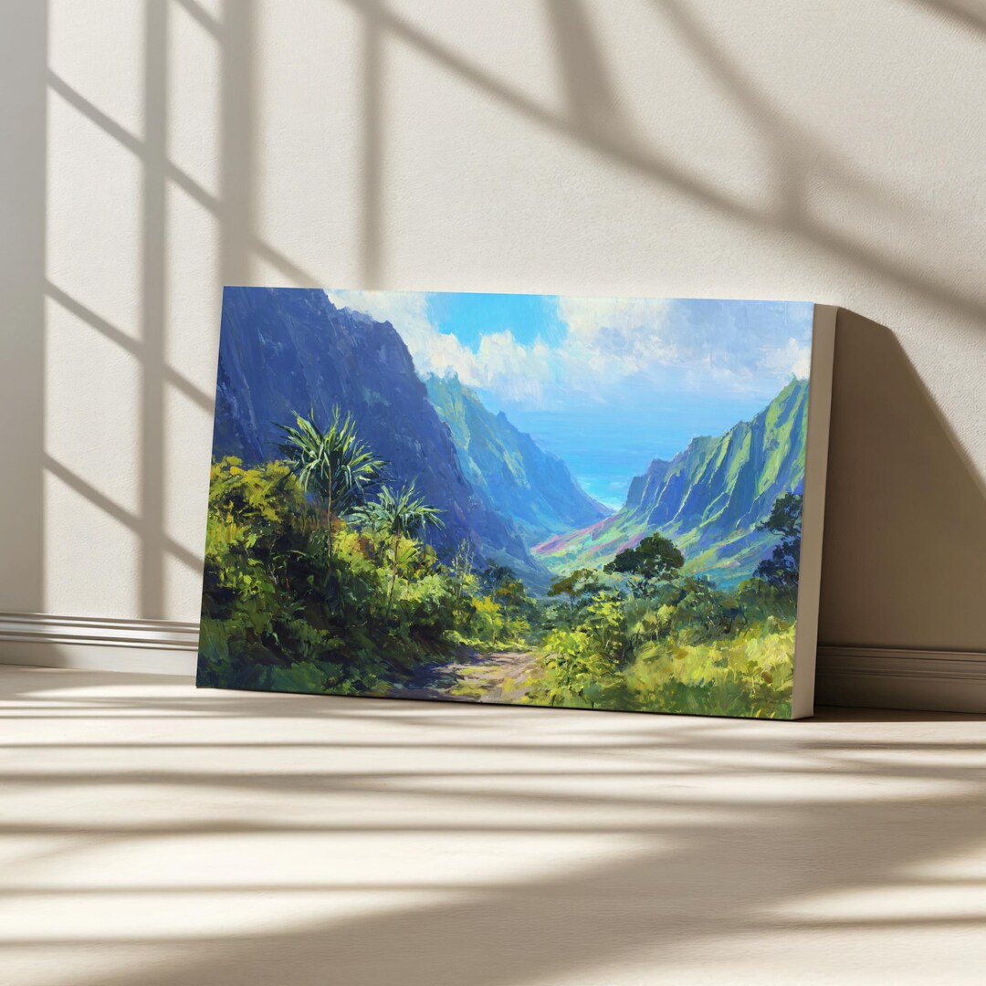 Na Pali Coast Canvas, Kauai Napali Ocean Wall Art, Hawaii Tropical ...