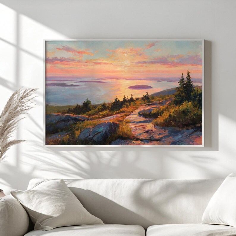 Printable Mount Cadillac Painting, Acadia National Park Wall Art, Maine ...