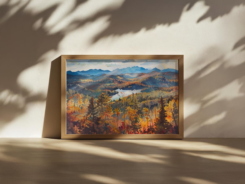 Adirondack Mountains Painting, Adirondack High Peaks Wall Art, New York ...