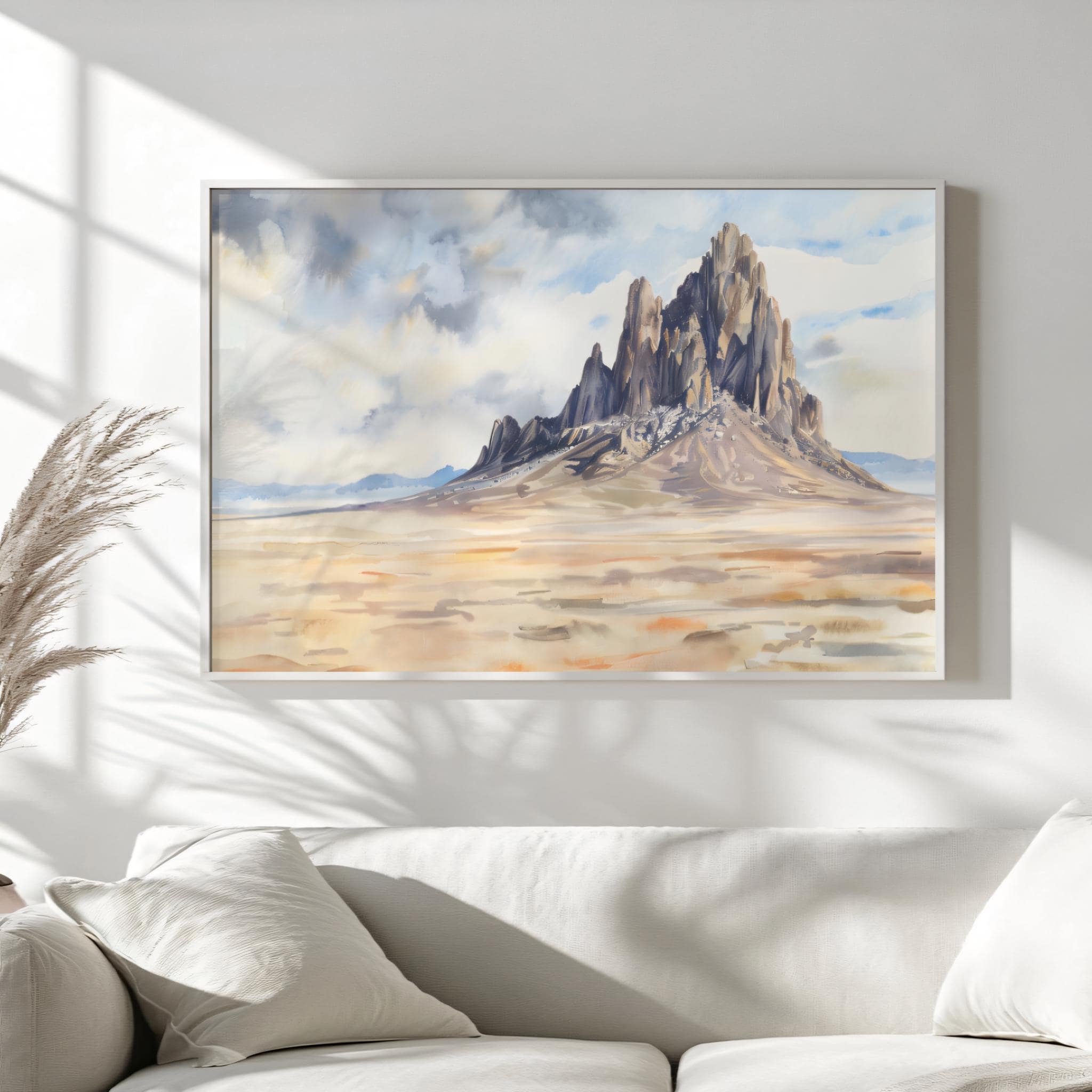 Printable Shiprock Peak Painting, Southwestern Navajo Monadnock Wall ...