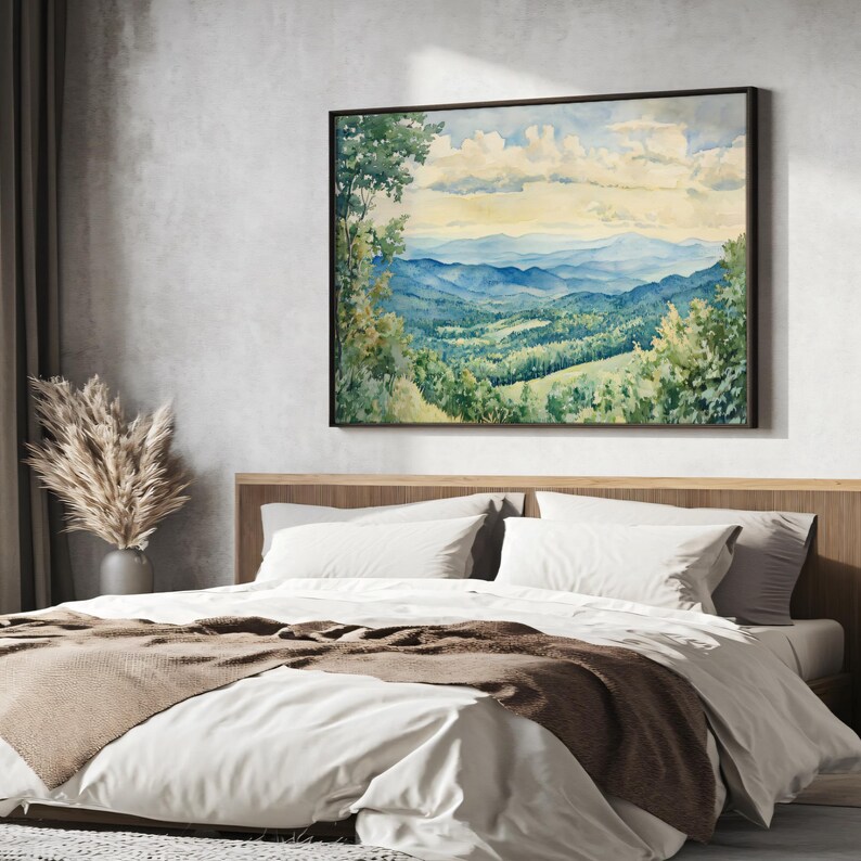 Printable Shenandoah National Park Painting, Blue Ridge Mountain Wall ...