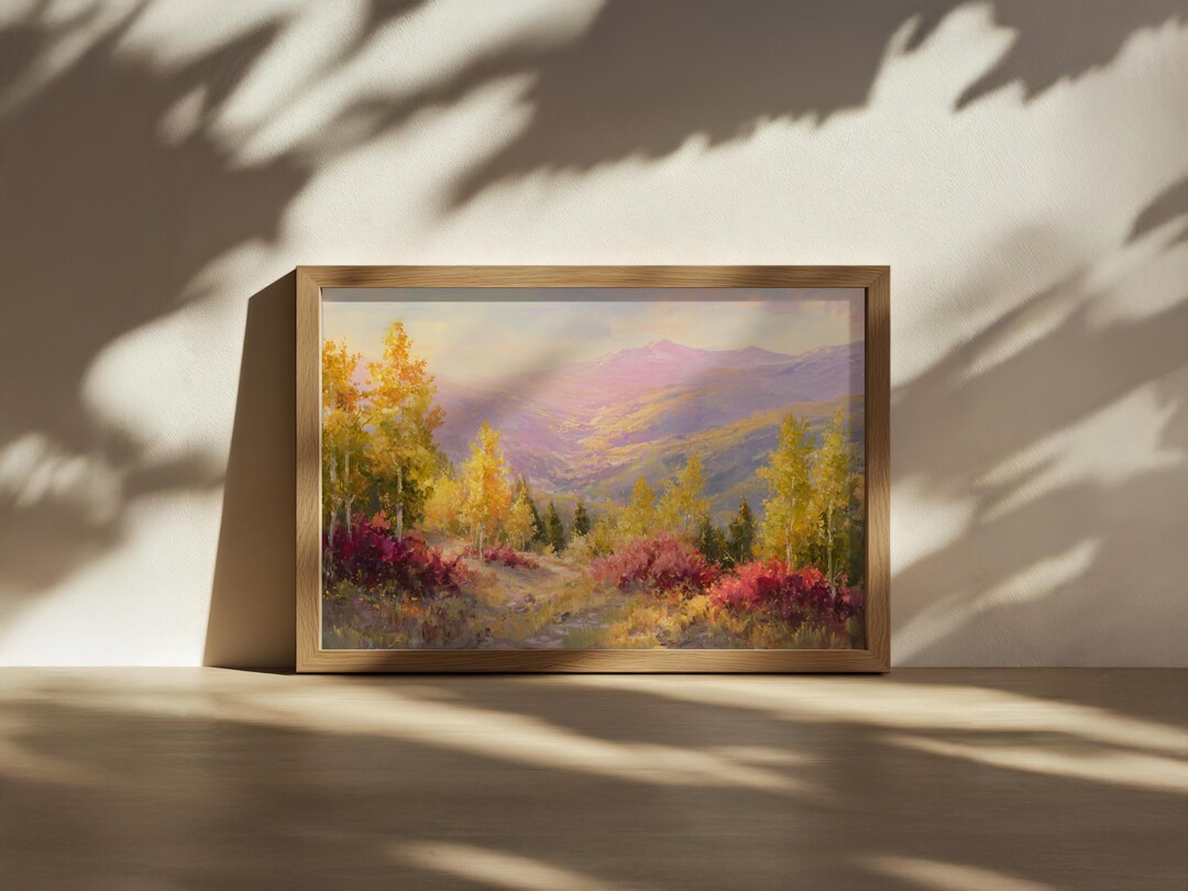 Rocky Mountain National Park Painting, Rockies Alpine Range Wall Art ...