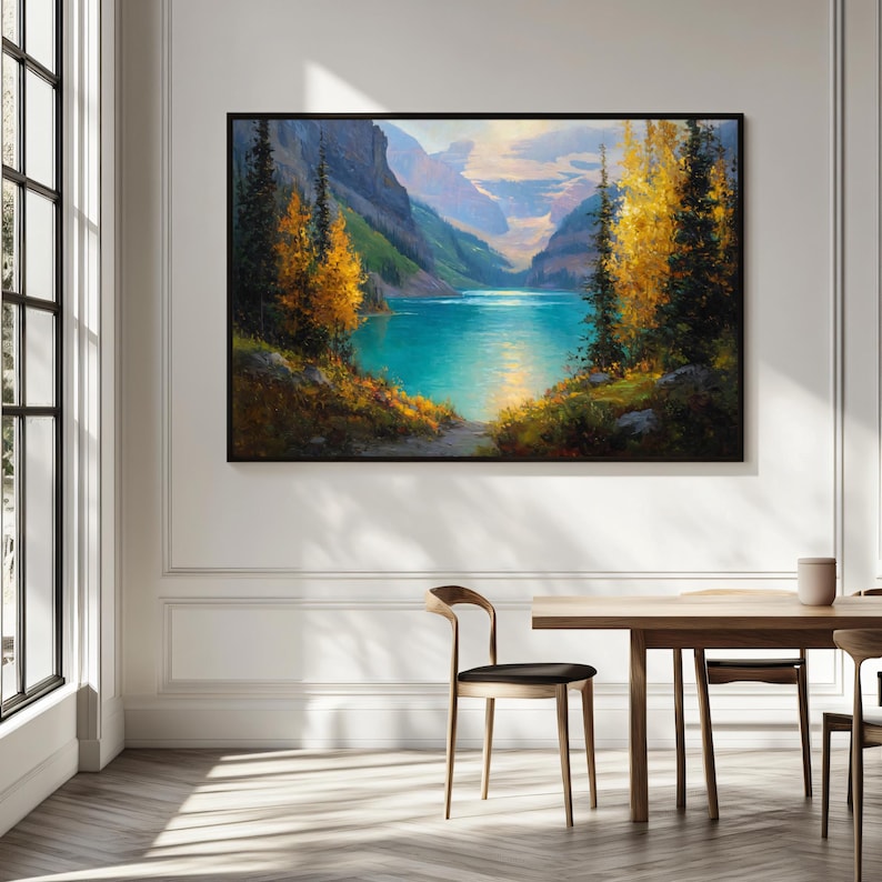 Printable Lake Louise Painting, Banff National Park Wall Art, Canadian ...