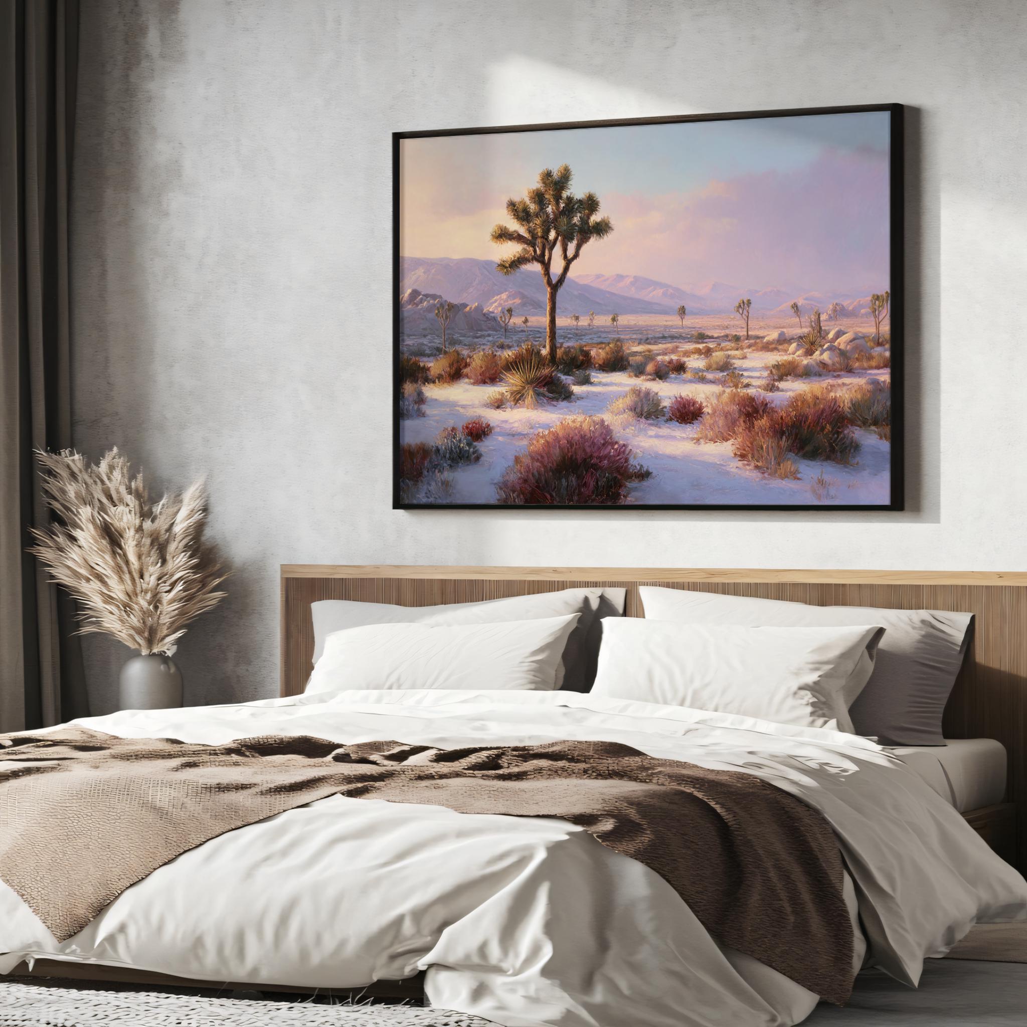 Printable Joshua Tree National Park Sunset Painting, Mojave Desert ...