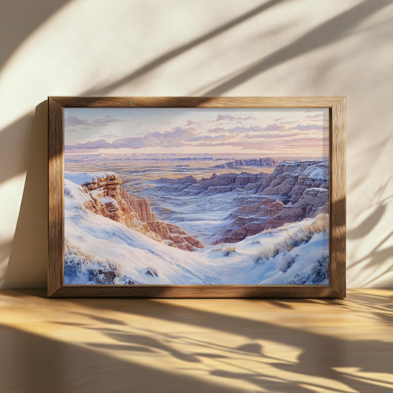 Badlands National Park Sunrise Canvas, Pinnacles Overlook Wall Art ...