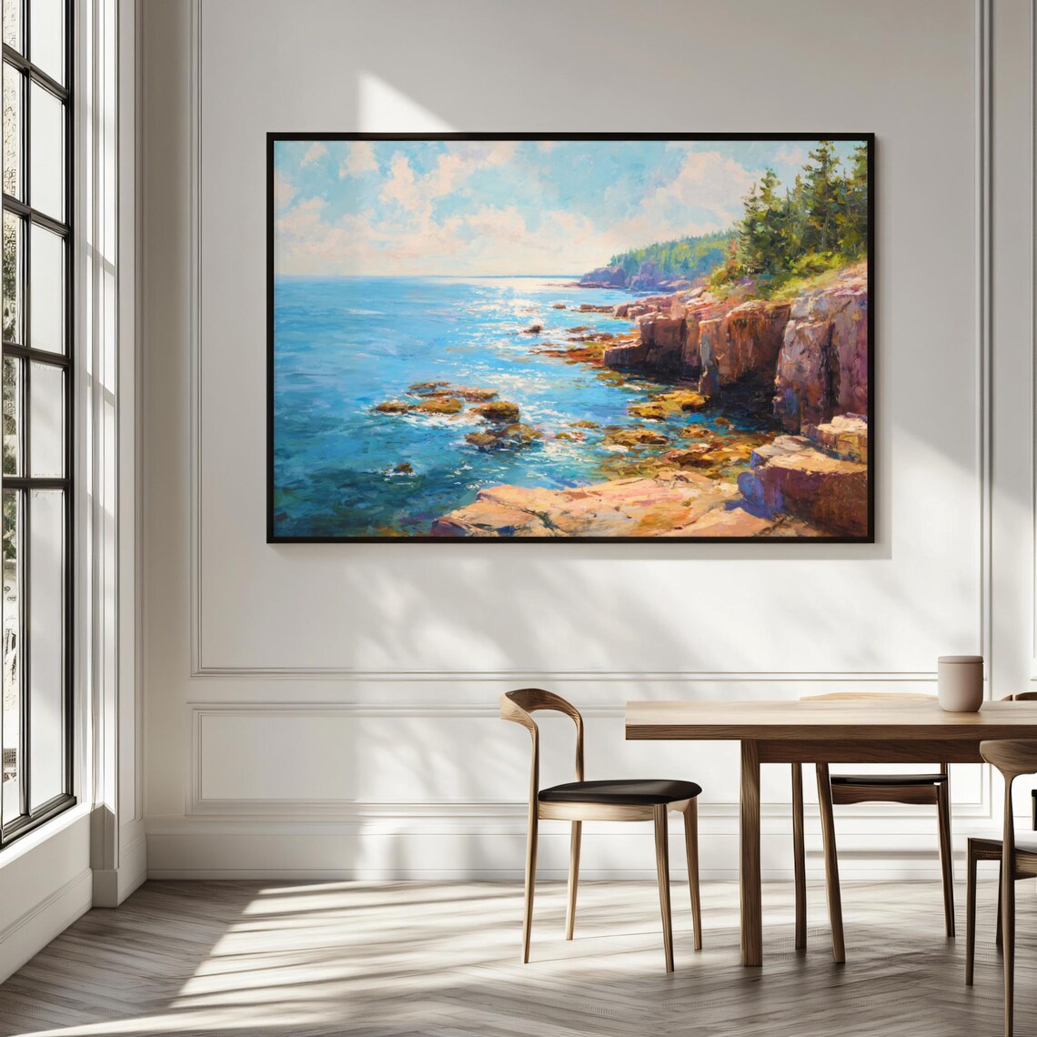 Acadia National Park Painting, East Atlantic Ocean Coast Wall Art ...
