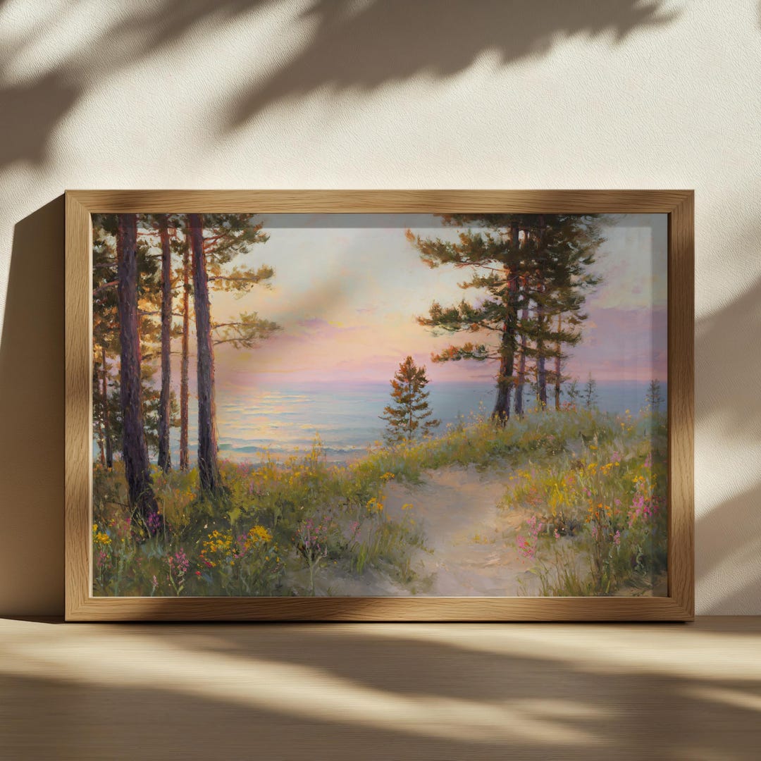 Lake Michigan Painting, Great Lakes of North American Wall Art ...