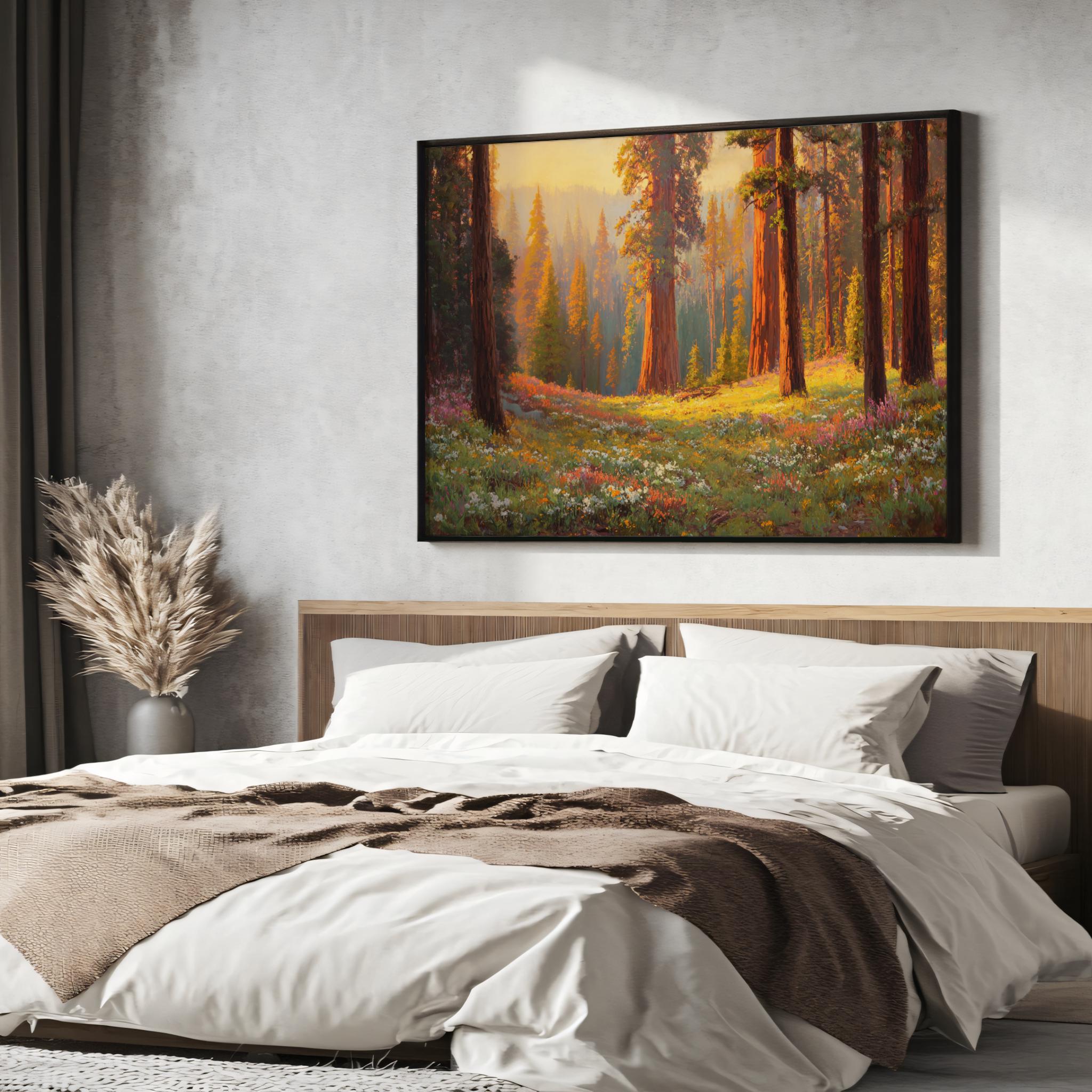 Sequoia National Park Sunset Canvas, Redwood Forest Wall Art ...