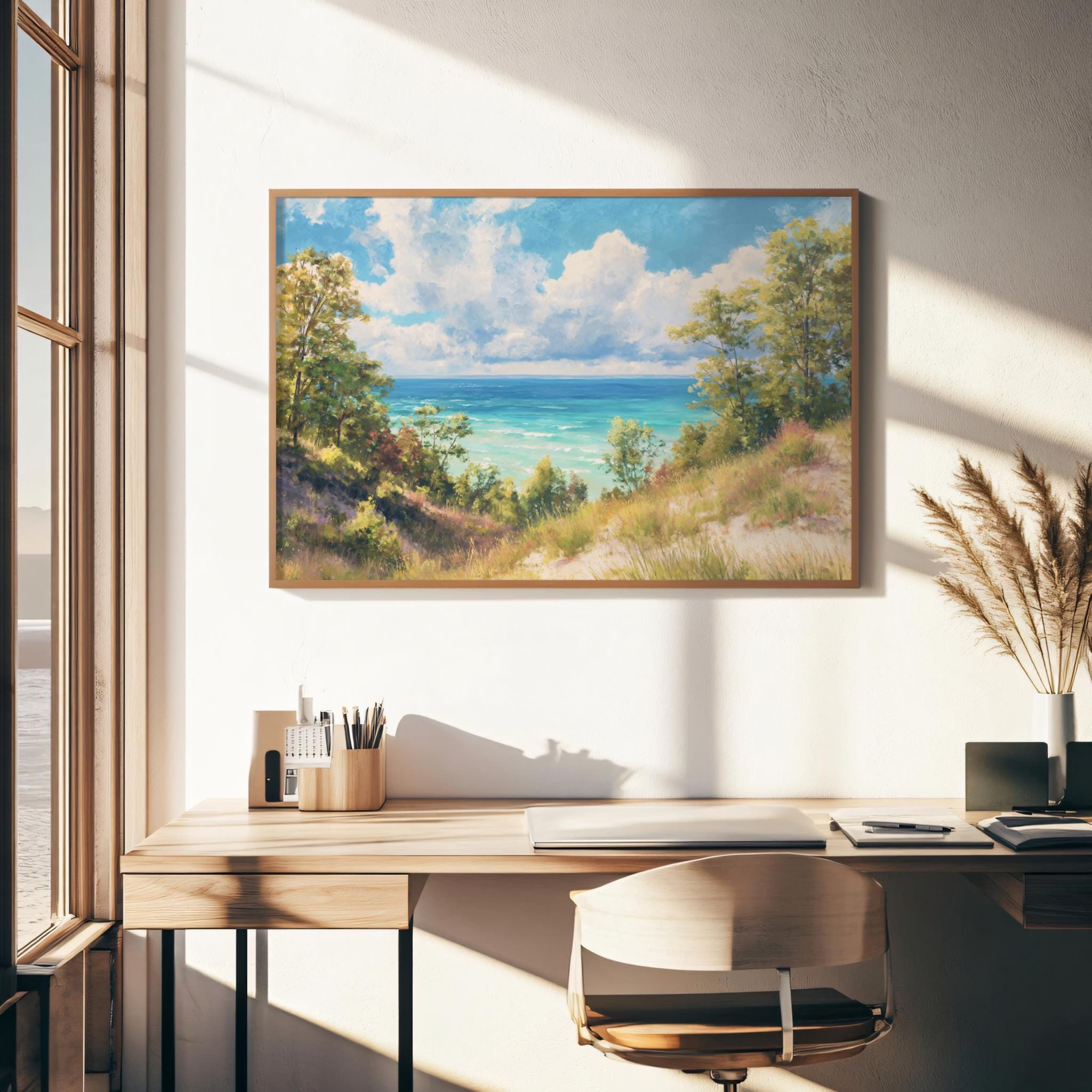 Lake Michigan Painting, Great Lakes of North American Wall Art ...