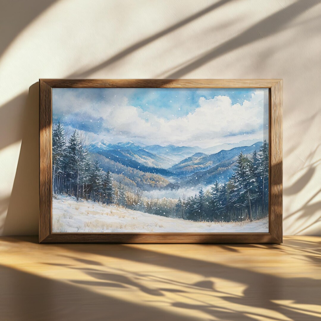 Printable Great Smoky Mountains National Park Painting, Blue Ridge ...