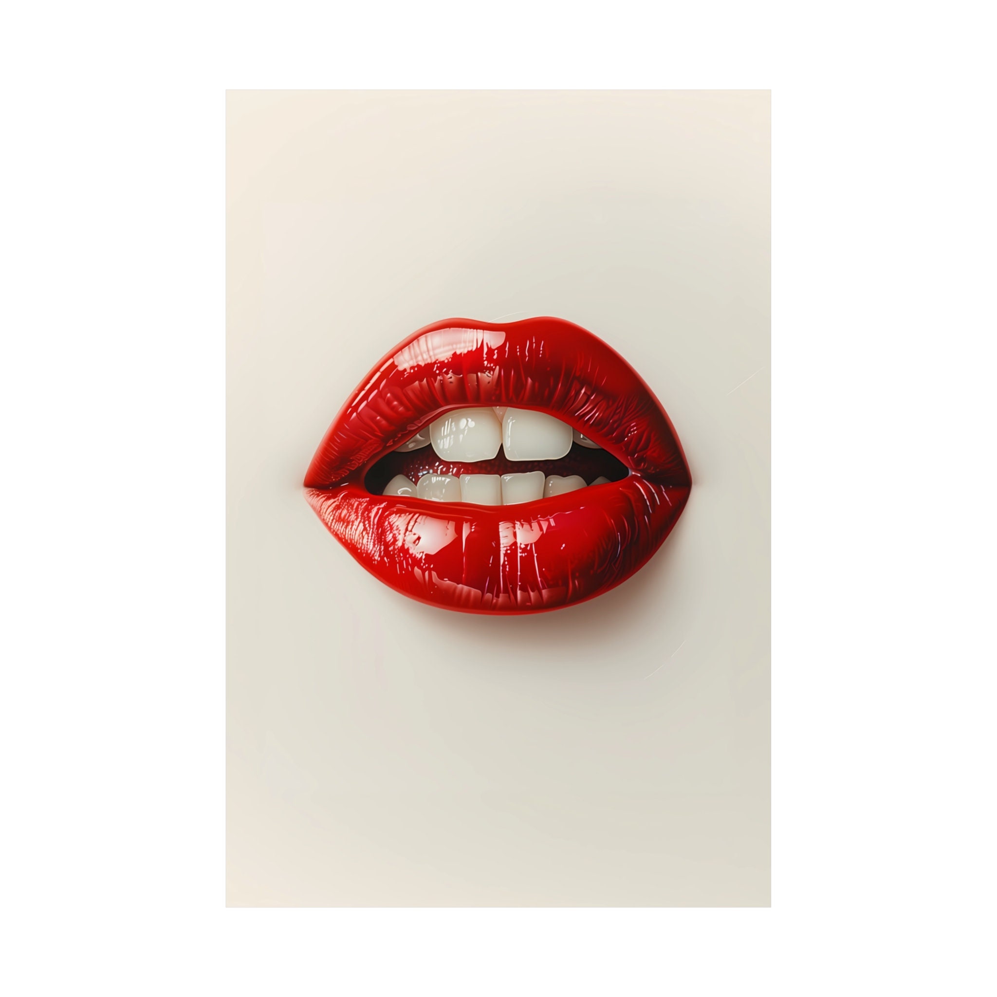 Red Lips Minimalist, Woman Poster, Red Lips, Woman Print, Minimalist ...