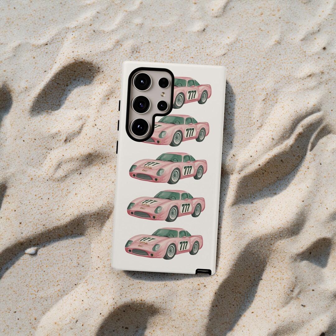 Cute Pink Car Android Phone Case for Samsung Galaxy S25 S24 S23 S22 S21 ...