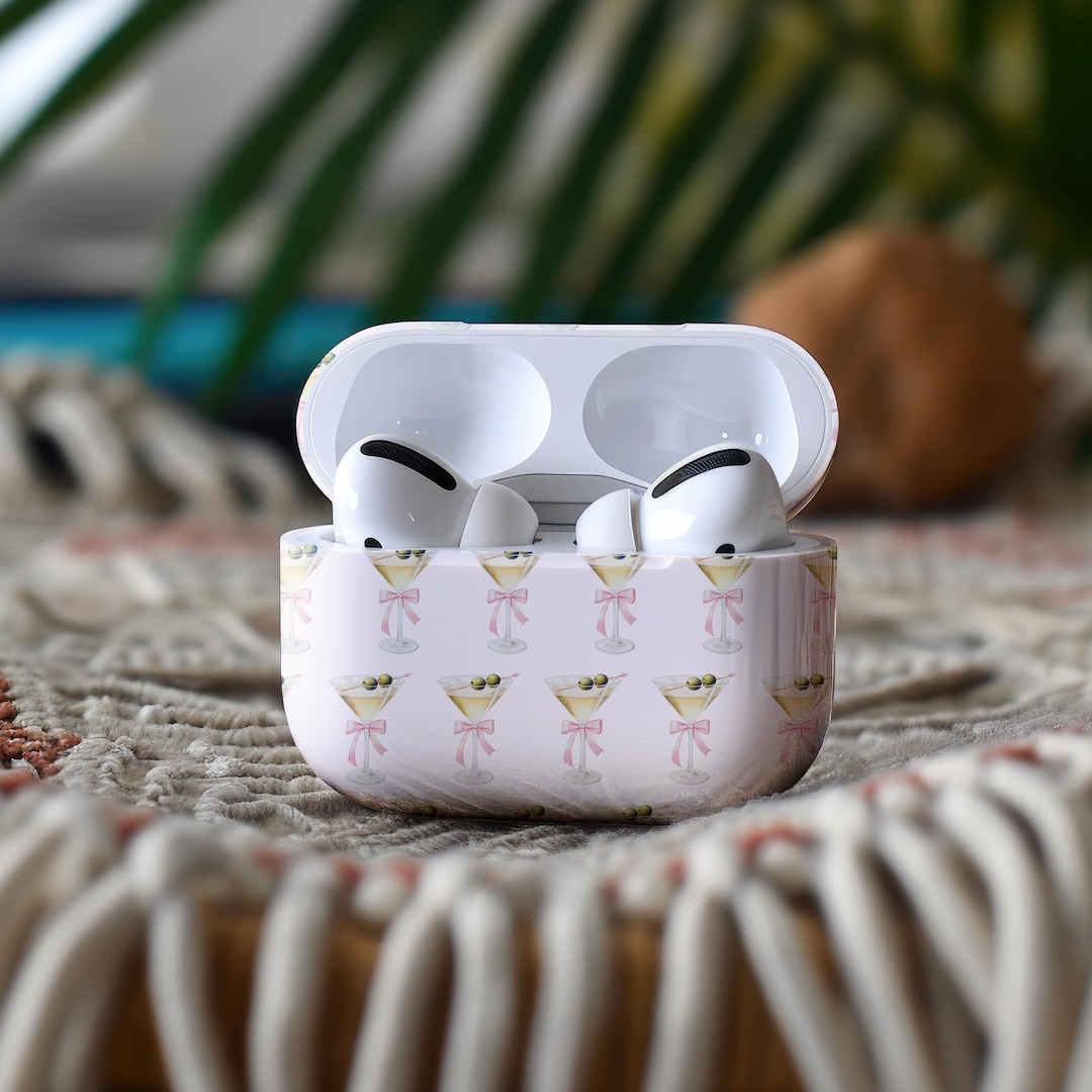 Martini Pink Airpods Case Coquette Aesthetic Artistic Earbuds Cover for ...