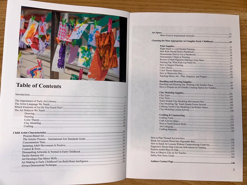 Early Childhood Art Book - Etsy