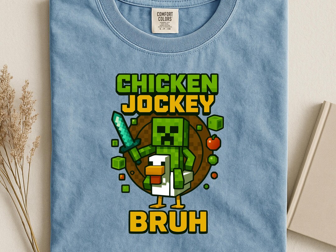 Bruh Chicken Rider Png Design With Blocky Voxel Gamer Meme Style - Etsy