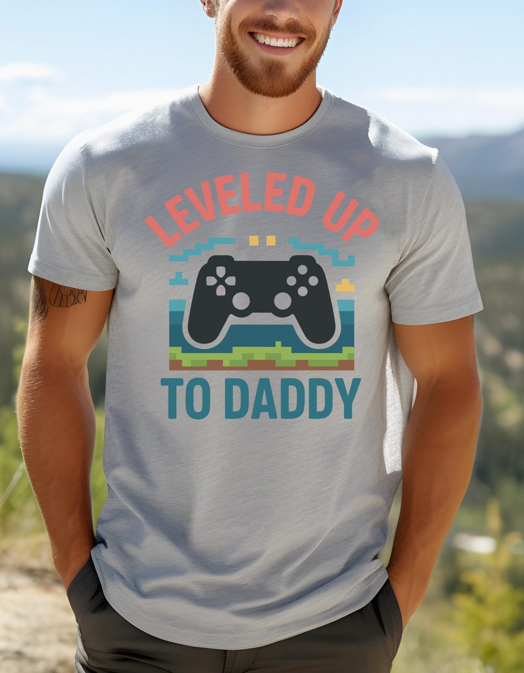 Leveled up to Daddy PNG, Video Game Dad Digital Download, Gaming Father ...