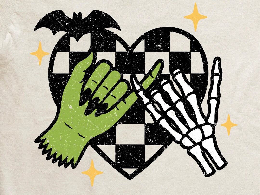 Creepy Skeleton Hand PNG, Retro Halloween Vibes Graphic, Funny Spooky ...
