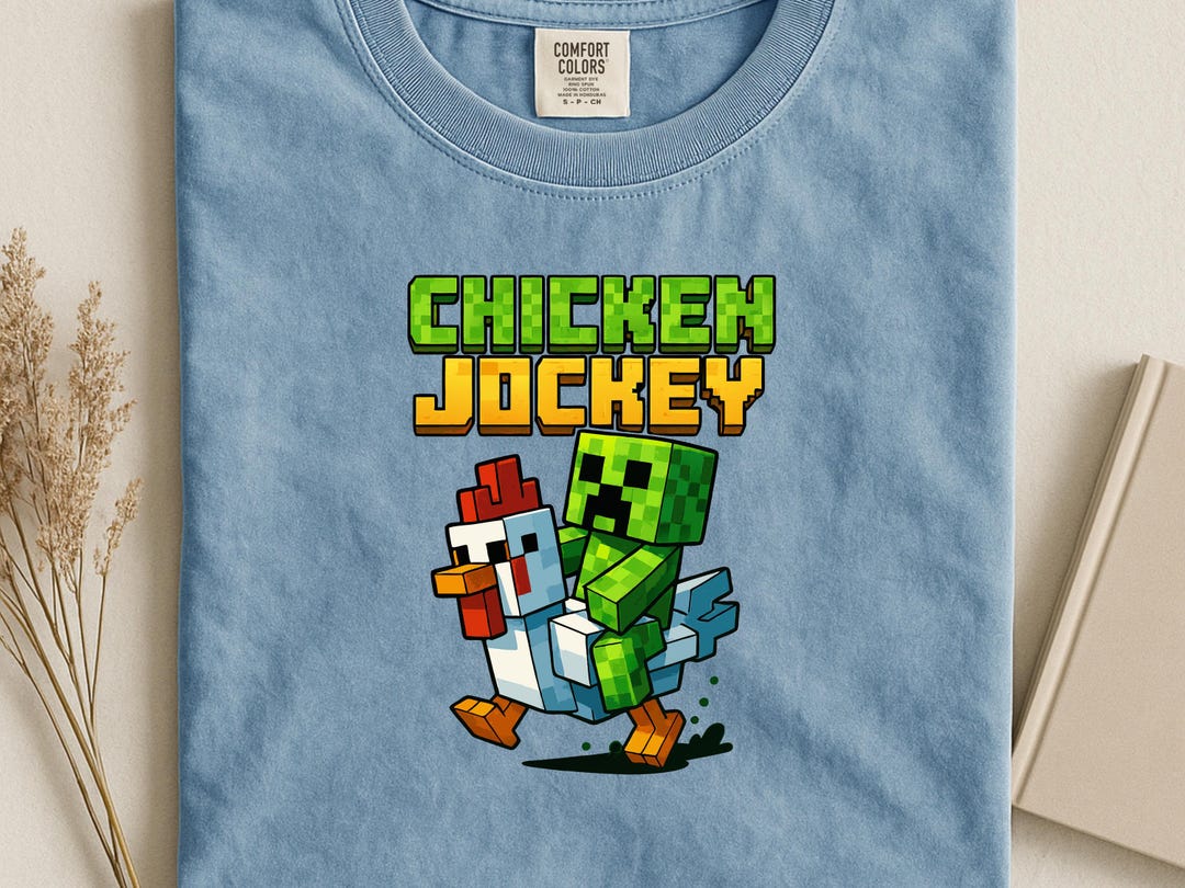 Chicken Jockey PNG, Funny Pixel Art Chicken Clipart, Gamer T-shirt ...