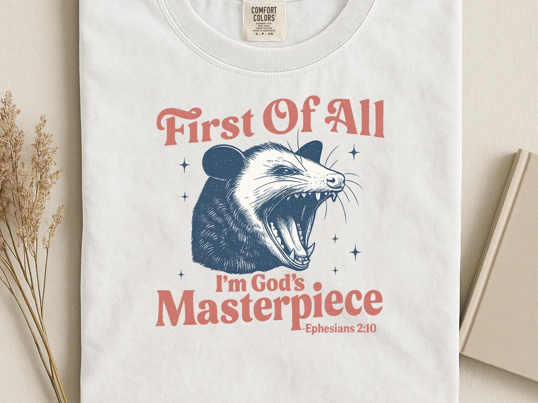 Funny Christian Opossum Png, God's Masterpiece Design, Vintage ...