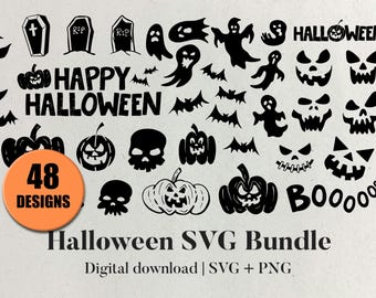 188 HALLOWEEN SVG Bundle, HALLOWEEN Clipart, Halloween Svg, Png Files ...