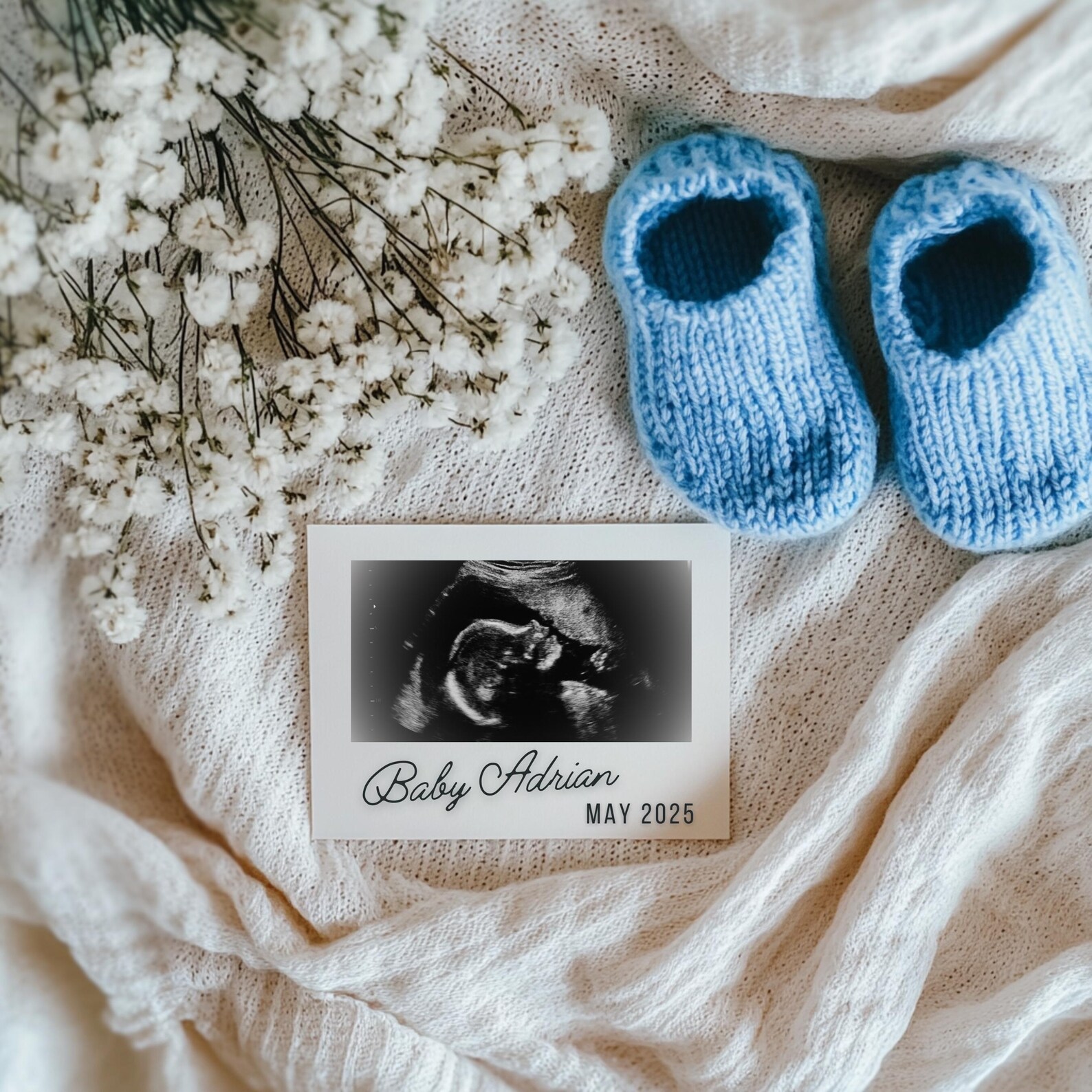 It's a Boy Gender Reveal: Digital Pregnancy Announcement Template ...