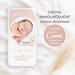 Mobile Newborn Baby Girl Introduction Digital, Editable Electronic ...