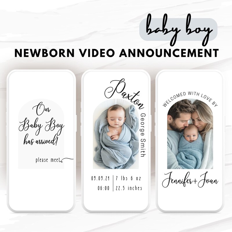 Baby Boy Announcement - Etsy
