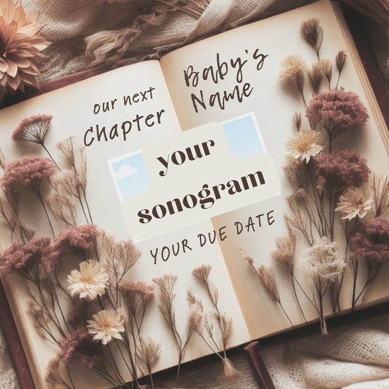 Rustic Pregnancy Announcement Digital, Custom Pregnancy Announcement ...