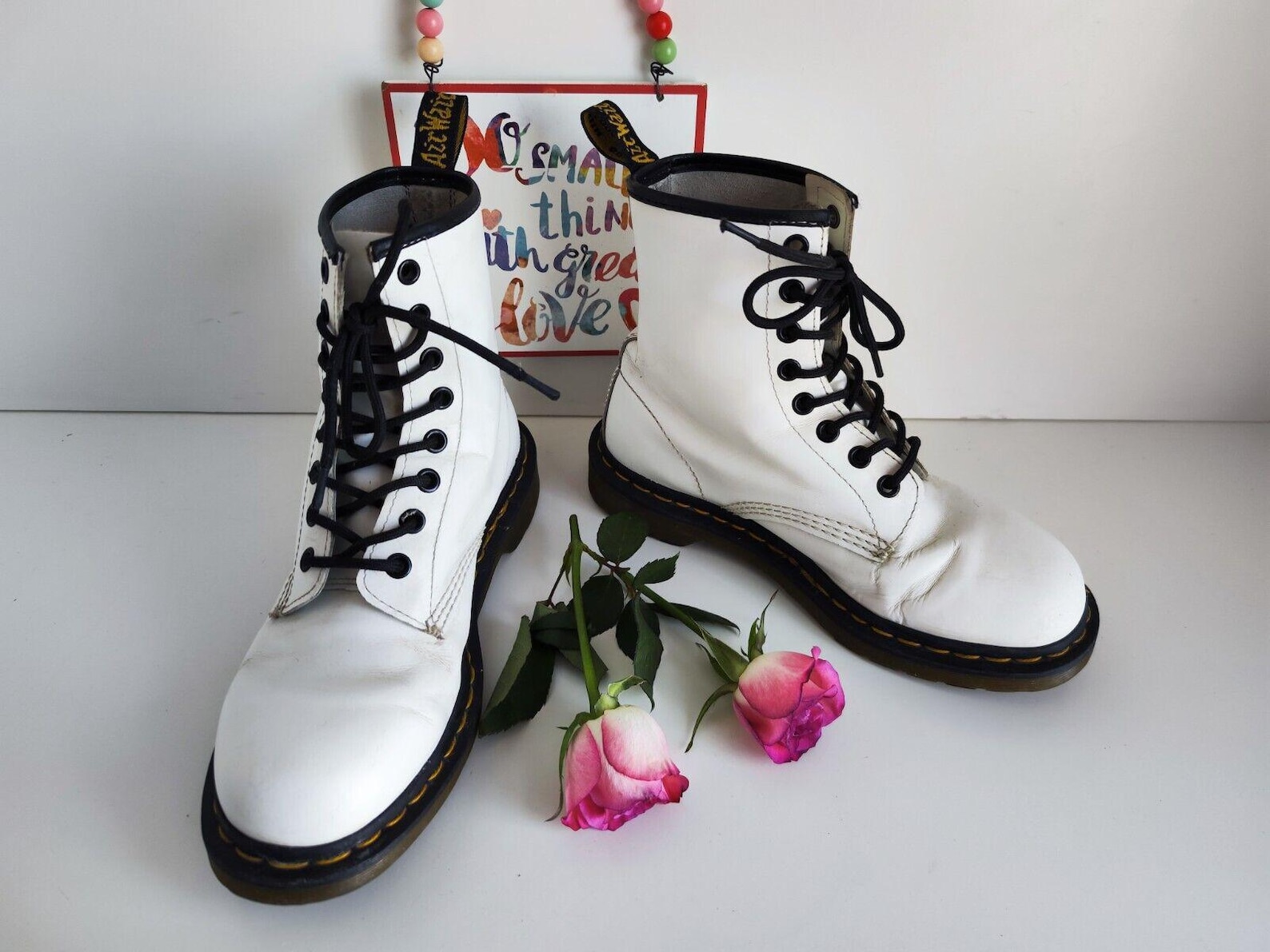 Dr Martens 1460 8 Hole Eye White Ankle Boots UK5 EU38 US7 - Etsy