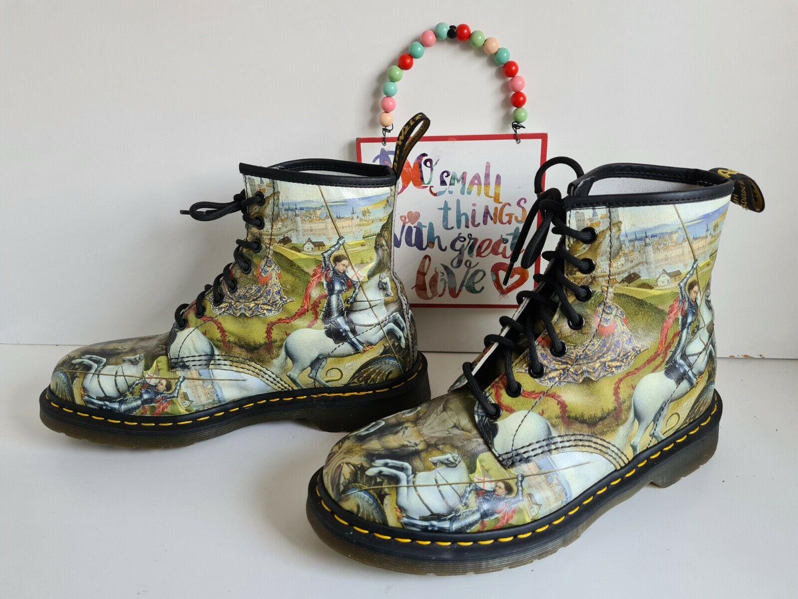 Men's Dr Doc Martens 1460 George and Dragon Museum Artist 8 Hole Boots ...