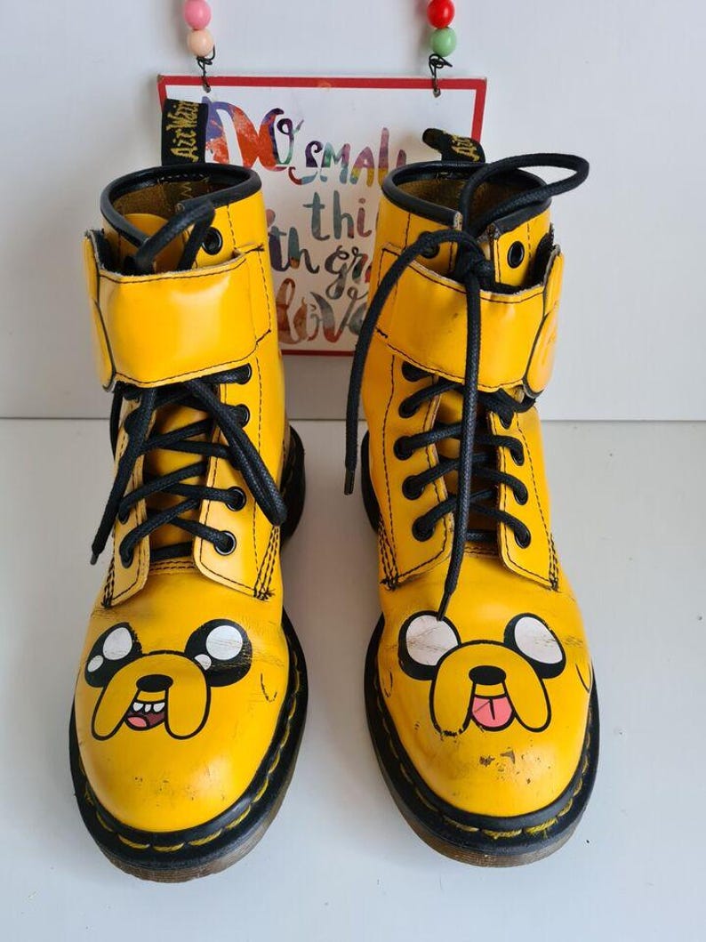 Dr Doc Martens 1460 Adventure Time Jake the Dog Leather Ankle Boots UK ...
